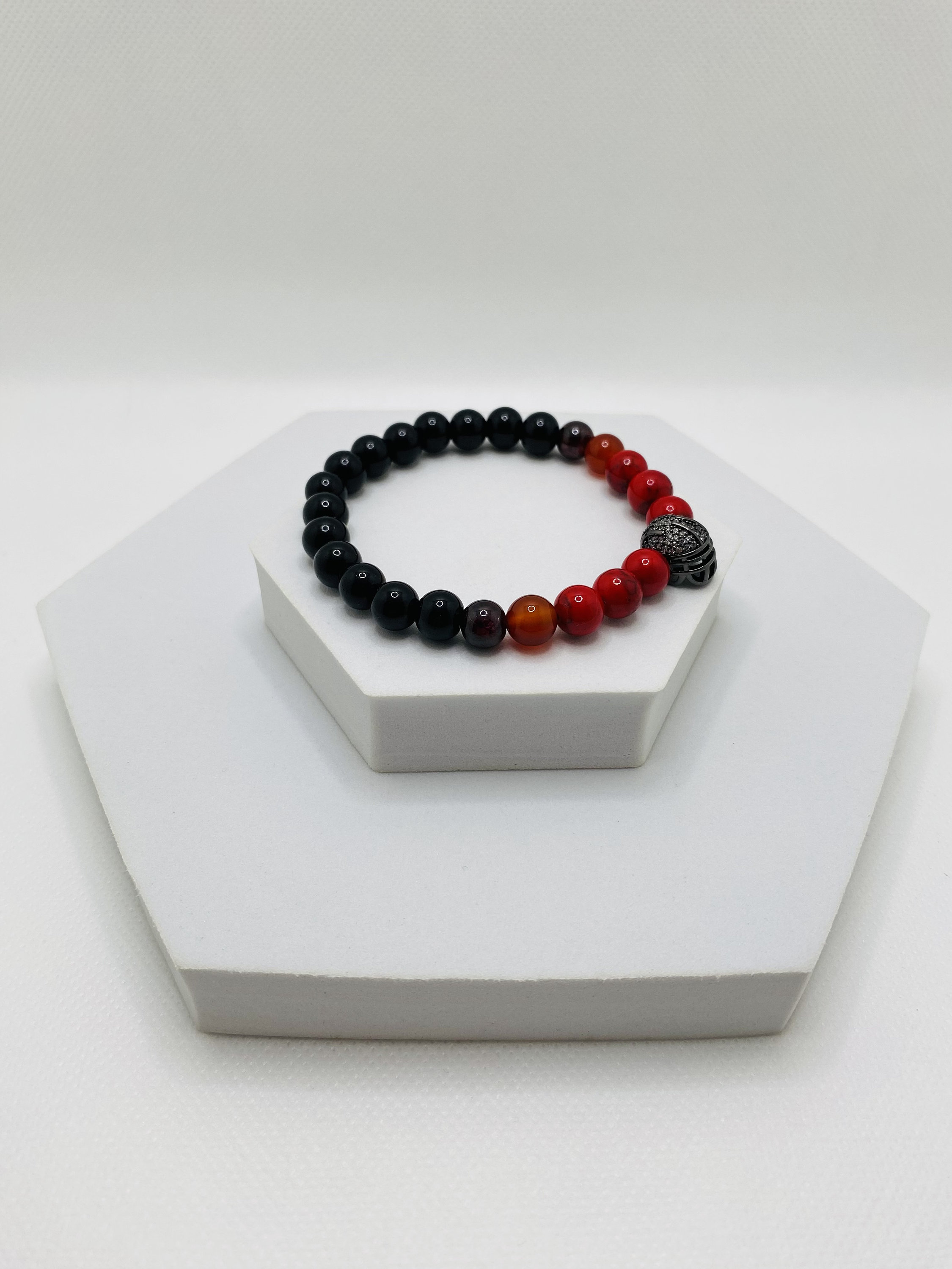 Atlanta Falcons Football Helmet Bracelet Men's Gemstone Beaded Jewelry ...