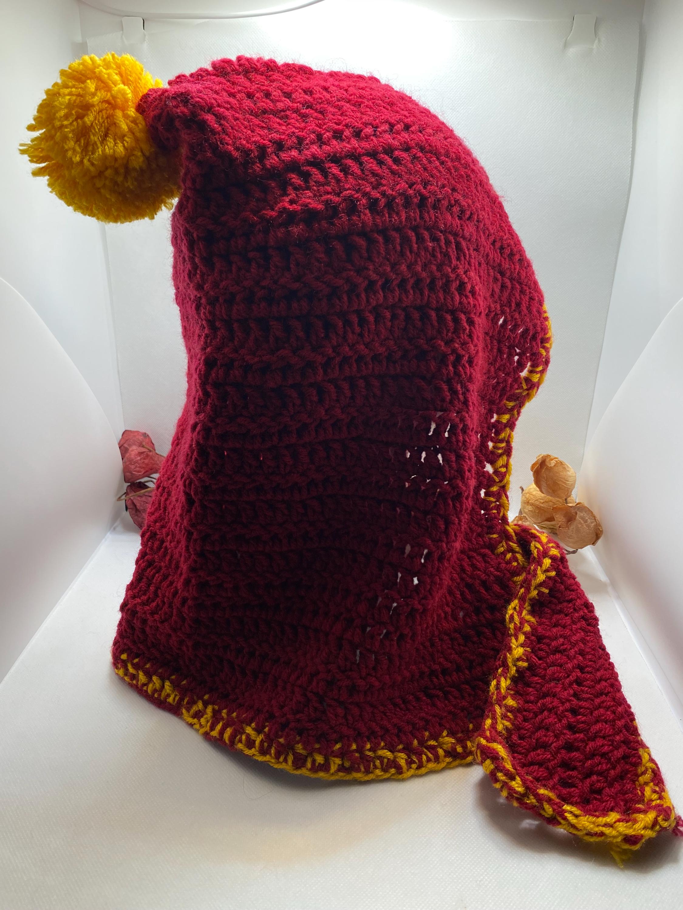 USC Trojans Hooded Crochet Scarf Cardinal & Gold College Spirit Team ...