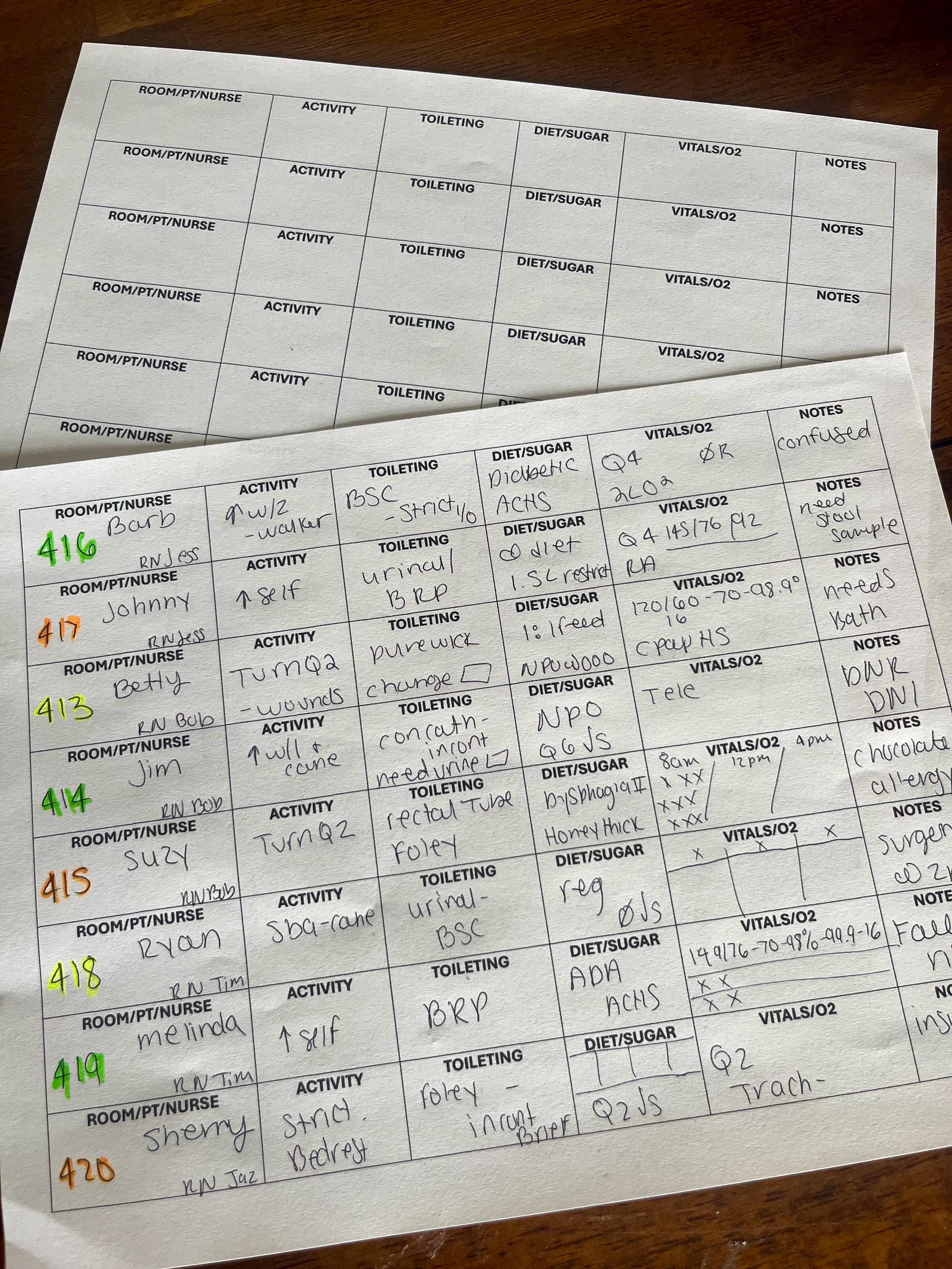 Editable Simple PCT CNA Report Sheet - Etsy