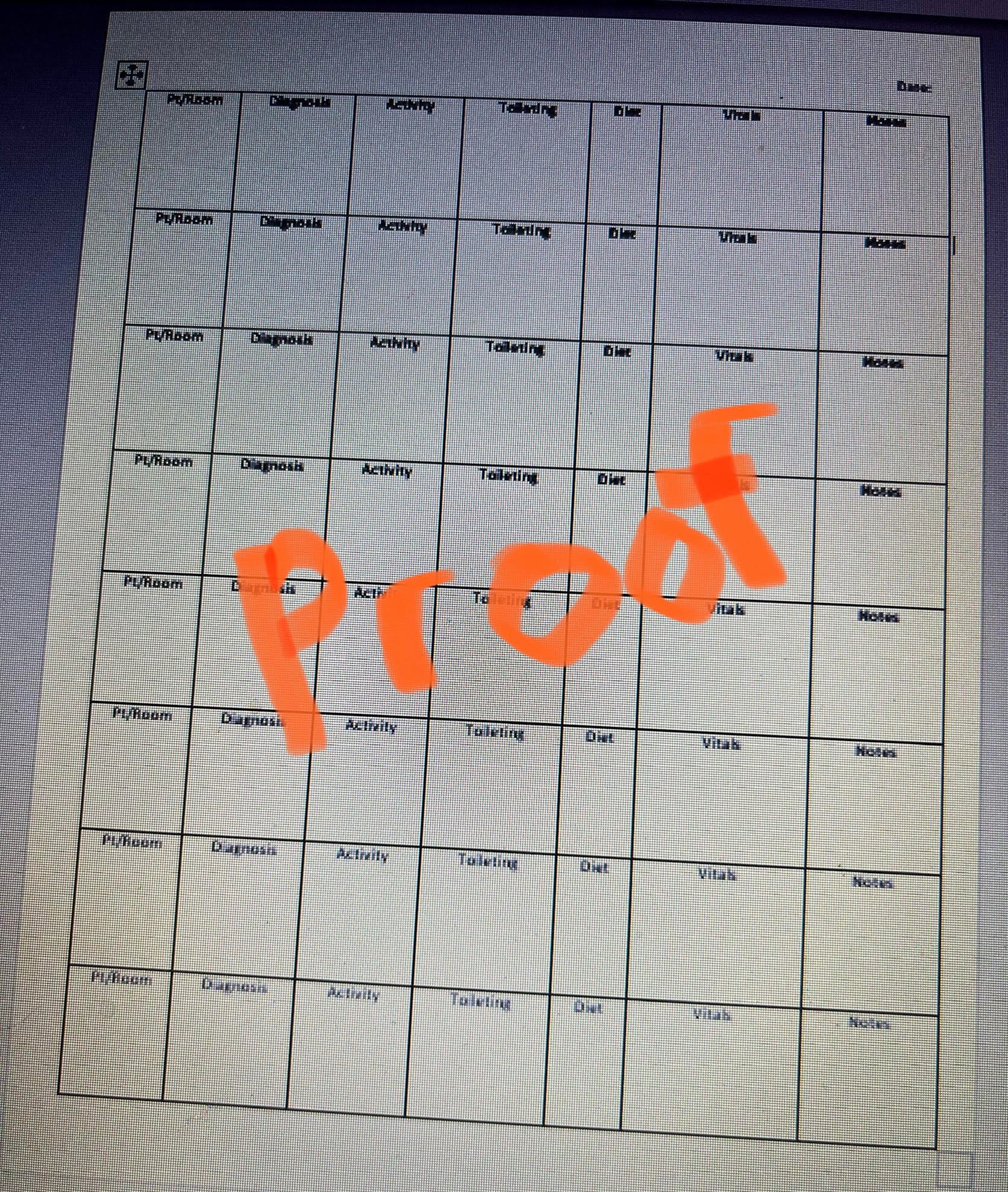 PCT Report Sheet - Etsy