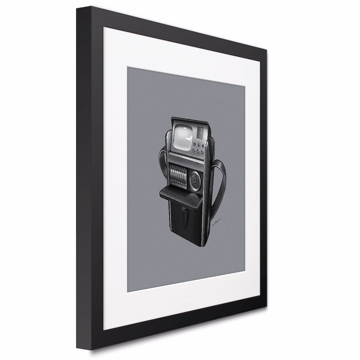 Spock's Tricorder - Hand-drawn, Digital Print - Framed W/ FREE US ...