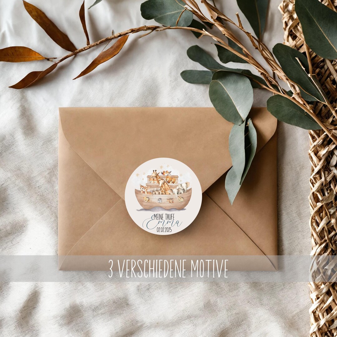 Noah's Ark | Baptism Sticker - Etsy