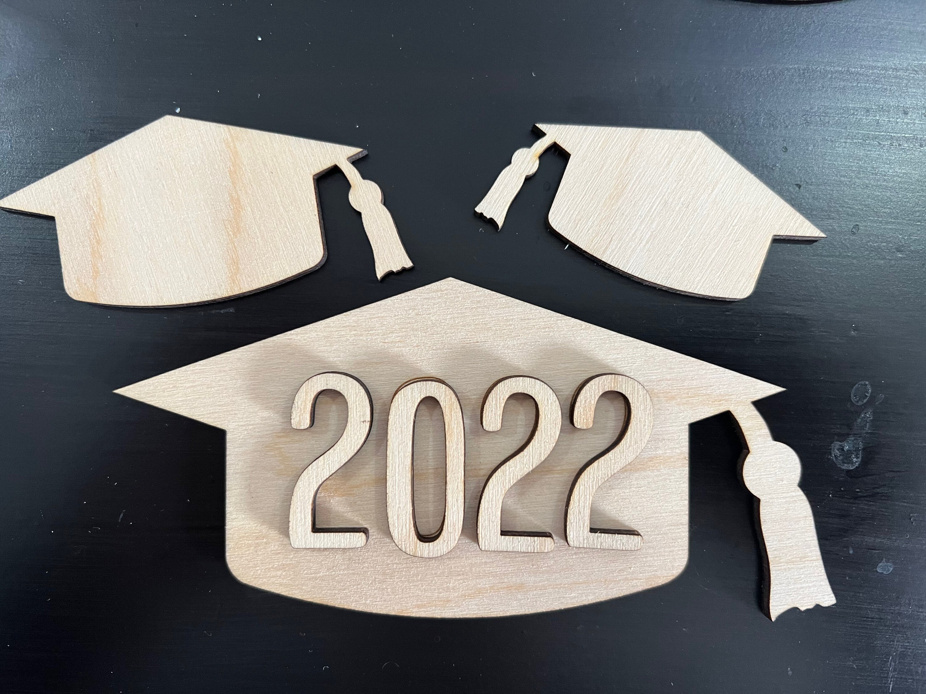 Graduation Tiered Tray Unfinished DIY Wood Kit, Blanks to Decorate for ...