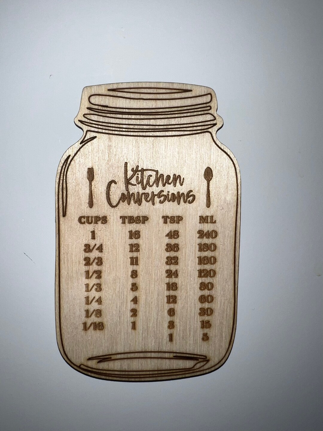 Wood Magnet/conversion Chart/cook Conversion/measurement Conversion ...