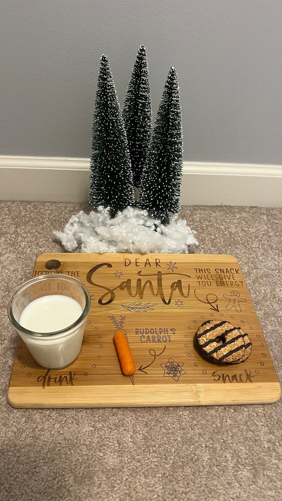 Santa Tray, Santa Snack Tray, Santa Treat Tray, Christmas Tray ...