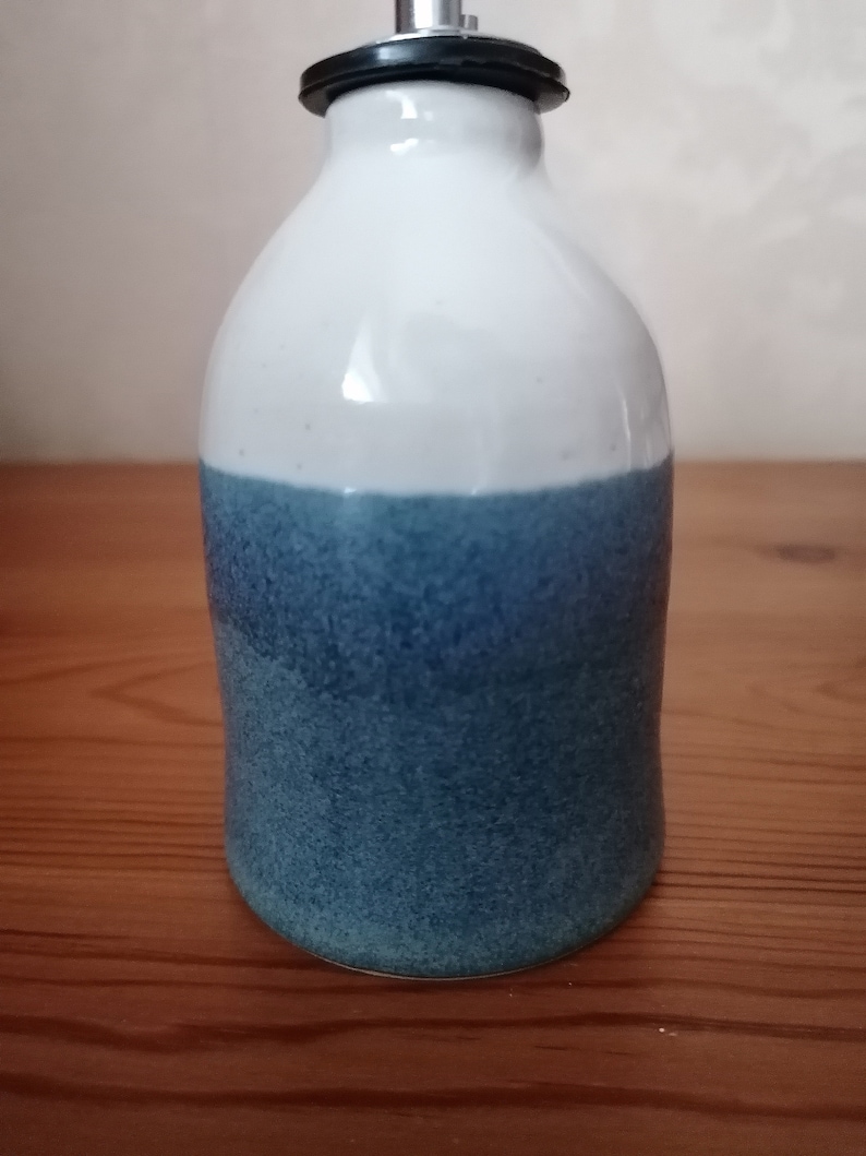 Handmade Ceramic Olive Oil Drizzler Bottle. Coffee Syrup or Maple Syrup ...