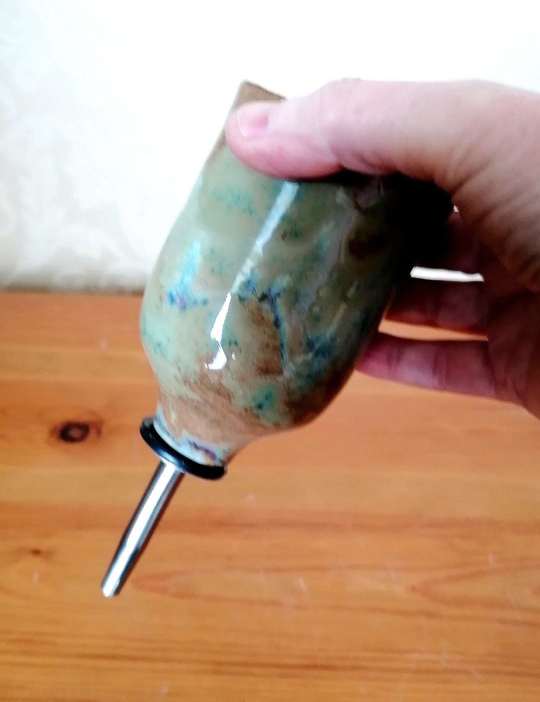 Handmade Ceramic Bottle. Olive Oil Pourer / Maple Syrup /coffee Syrup ...