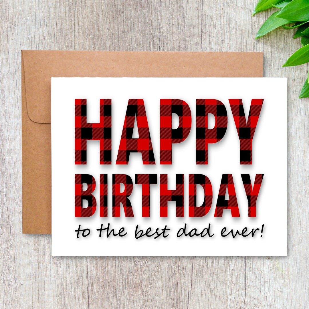Happy Birthday to the Best Dad Ever Card, Birthday Card for Dad ...