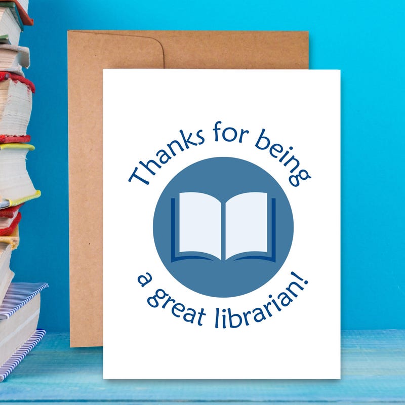 Librarian Card - Etsy
