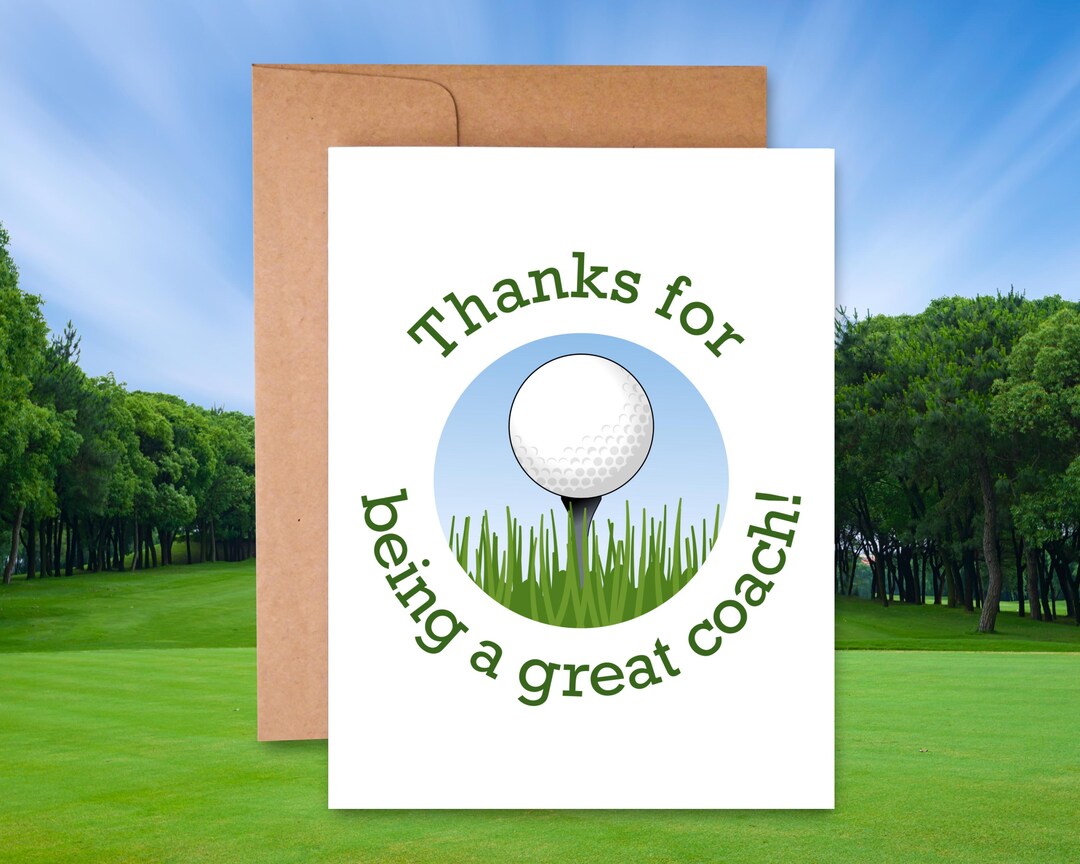 Golf Coach Thank You Card: Golf Instructor Appreciation - Etsy