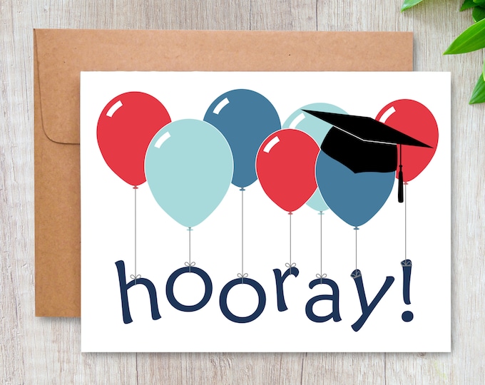 Graduation Card, Congratulations Graduate Card, Graduation Card With ...