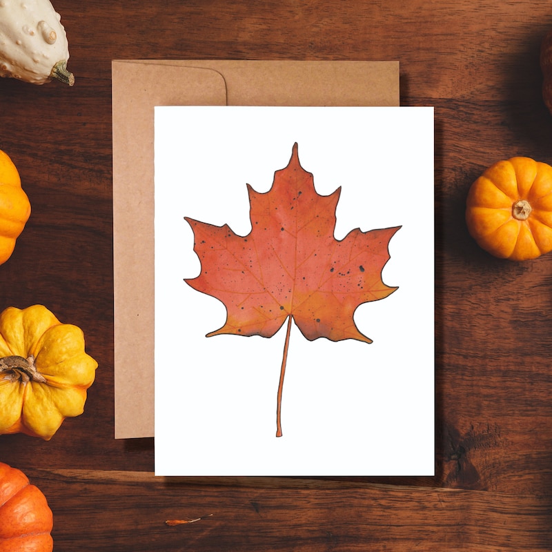 Autumn Leaves Cards - Etsy