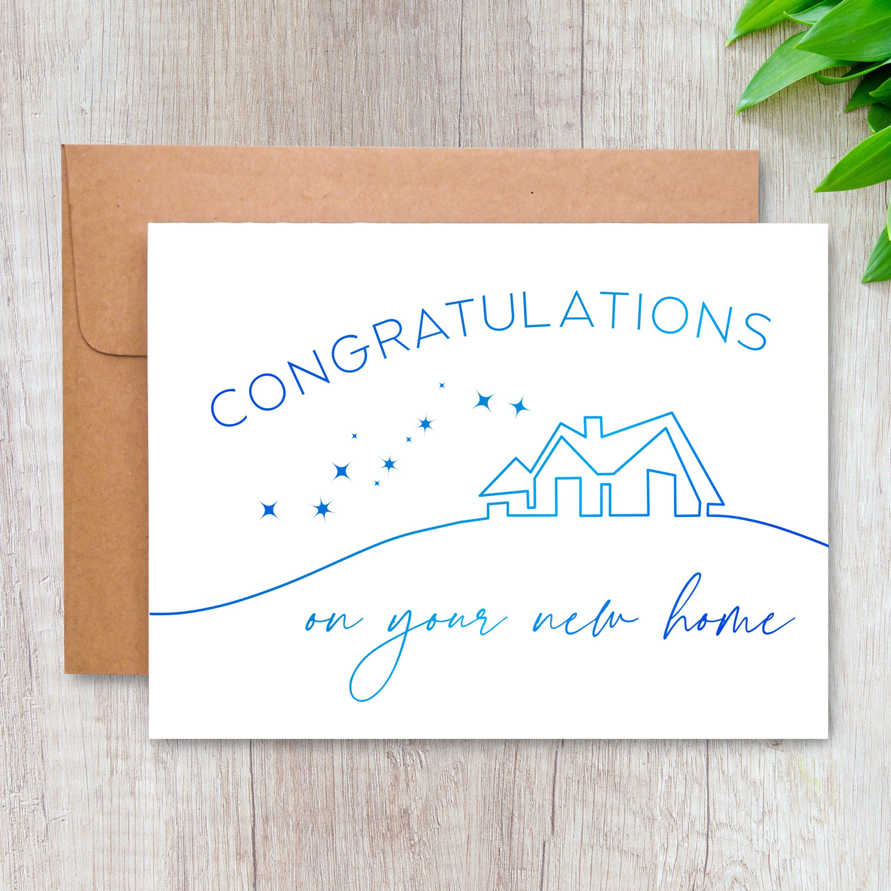 Congratulations on Your New Home Card, Housewarming Card, Realtor Card ...