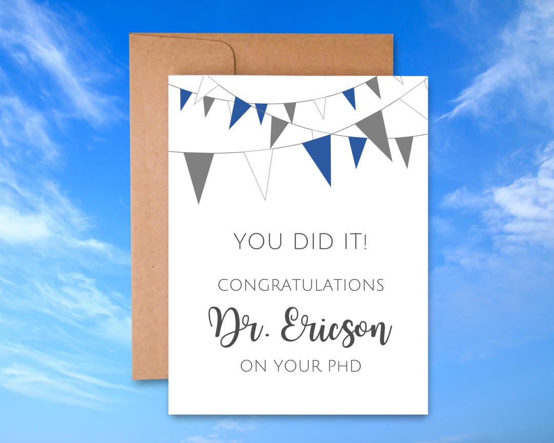 Custom Phd Graduation Card: Personalized Doctoral Degree ...