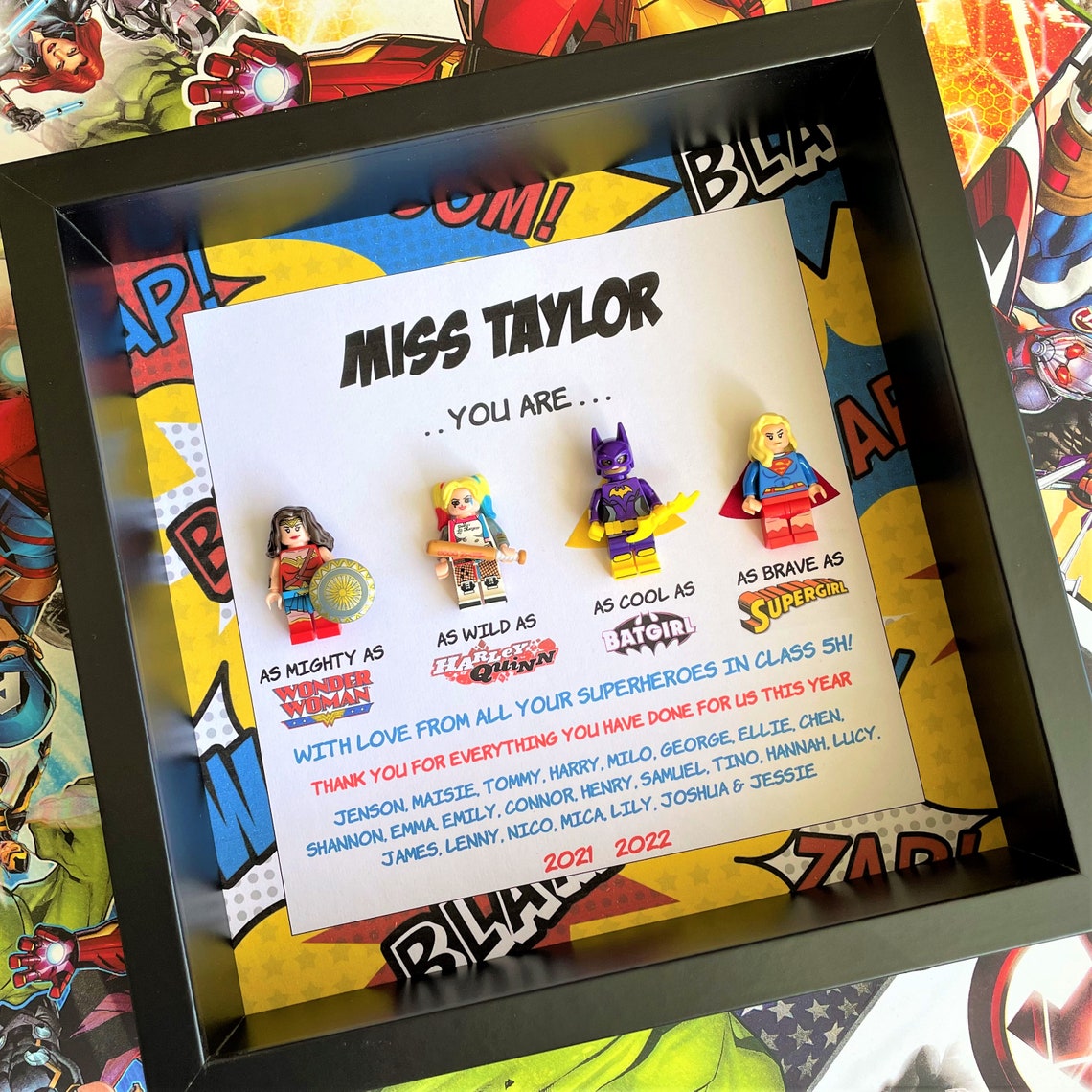 PERSONALISED SUPERHERO TEACHER Thank You Gift / Handmade - Etsy