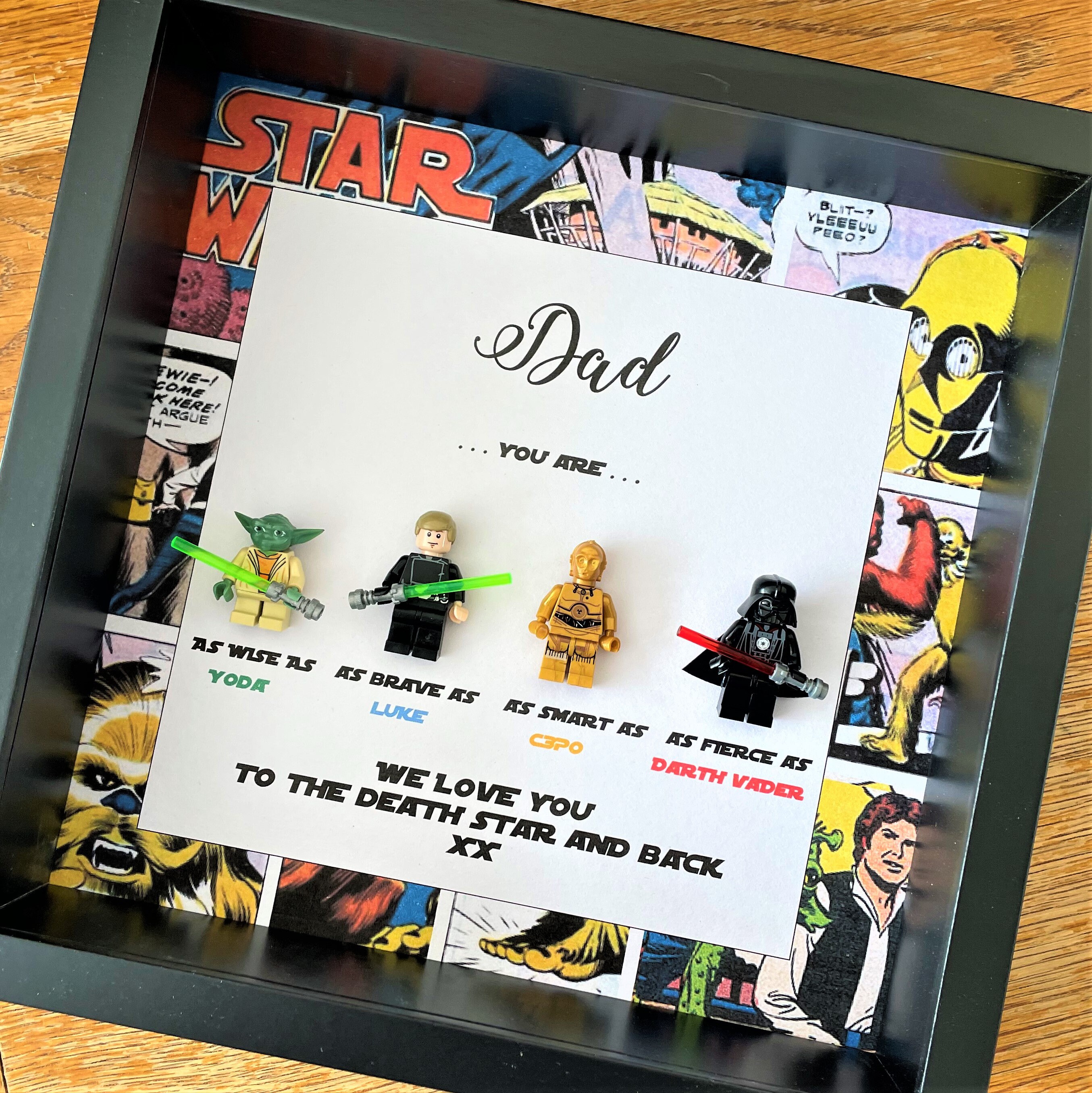 Personalised Fathers Day Character Frame daddy Daughter Son - Etsy