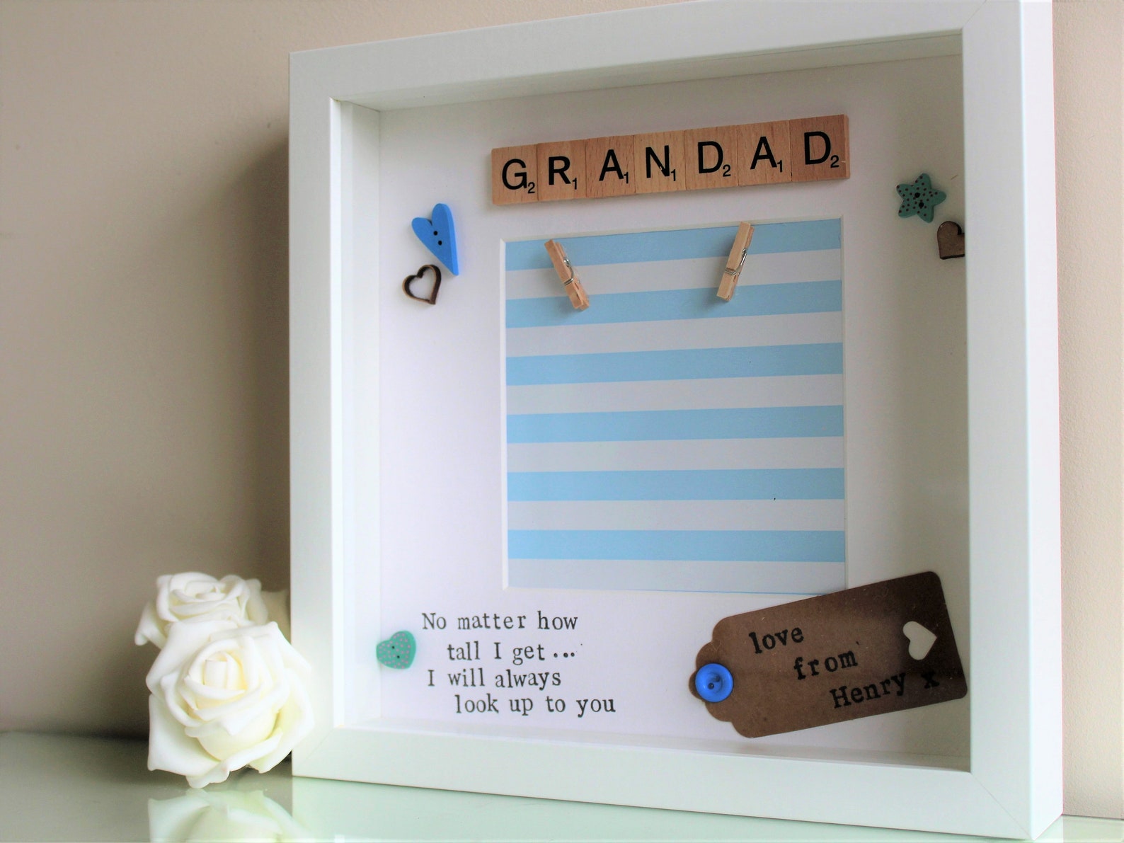 Handmade Personalised Grandad Photo Frame Fathers Day Dad Daddy Uncle ...