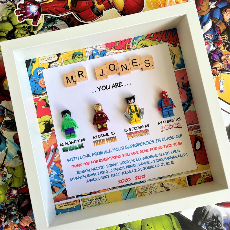 PERSONALISED SUPERHERO TEACHER Thank You Gift / Handmade - Etsy