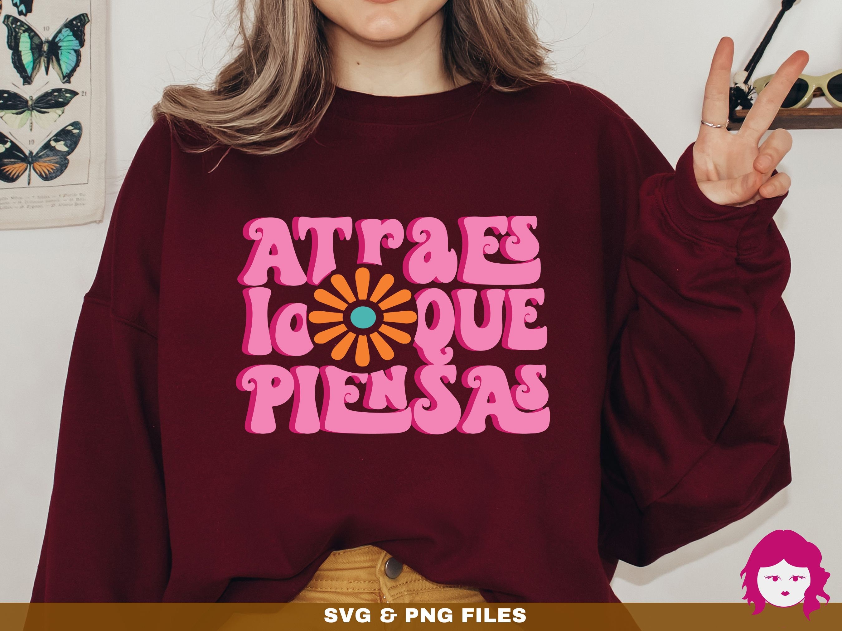 Atraes Lo Que Piensas SVG PNG Inspirational Quote Svg - Etsy