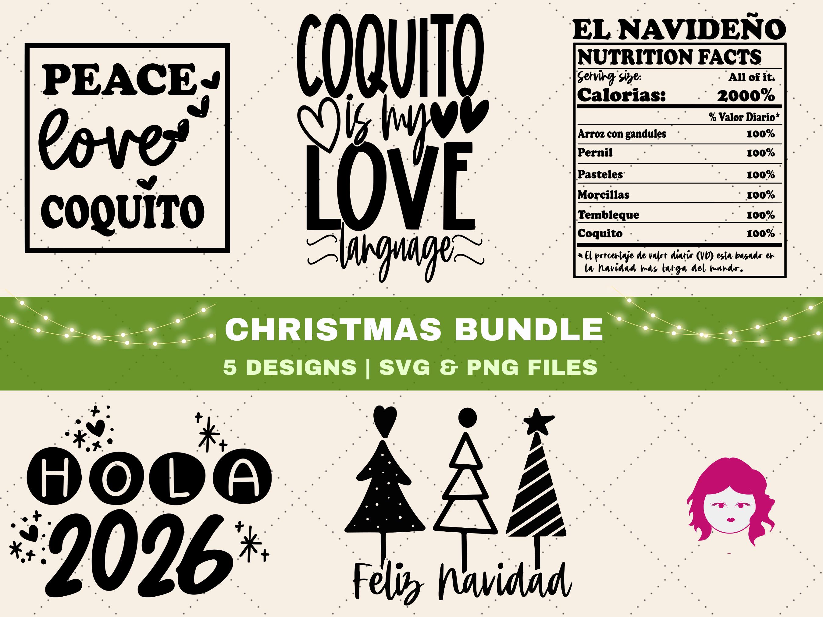 Christmas Bundle SVG, Coquito Navidad SVG, Christmas Shirt Svg ...