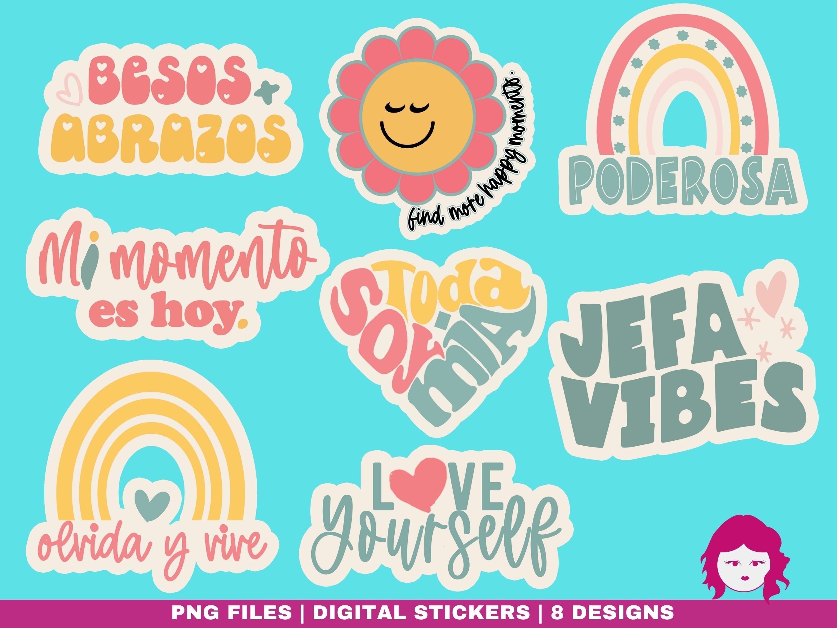 Latina Motivational Digital Sticker Pack Latina AF Feminist - Etsy