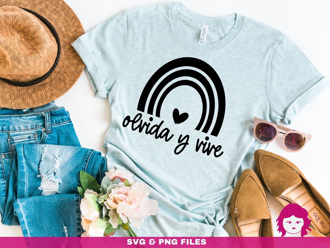 Olvida Y Vive SVG PNG Boho Rainbow Svg Feminist Svg Strong - Etsy