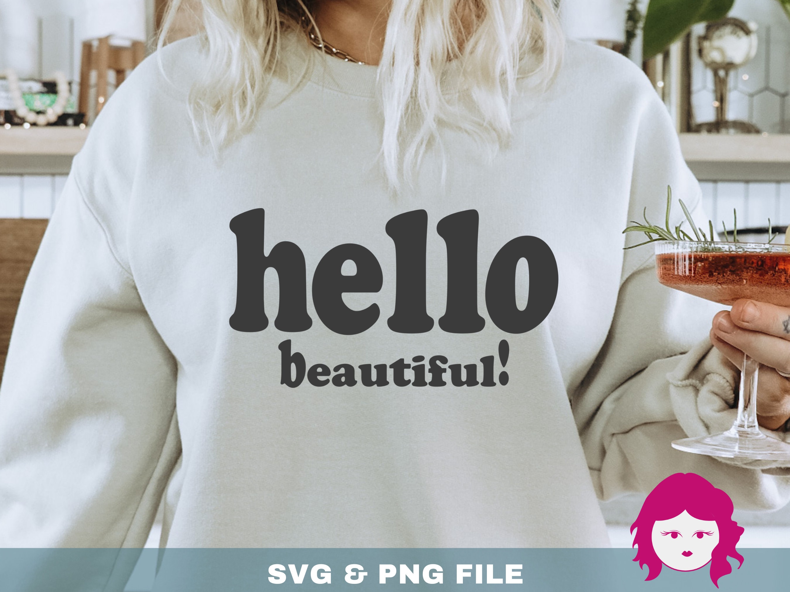 Hello Beautiful SVG PNG Inspirational Quote Self Love Svg - Etsy
