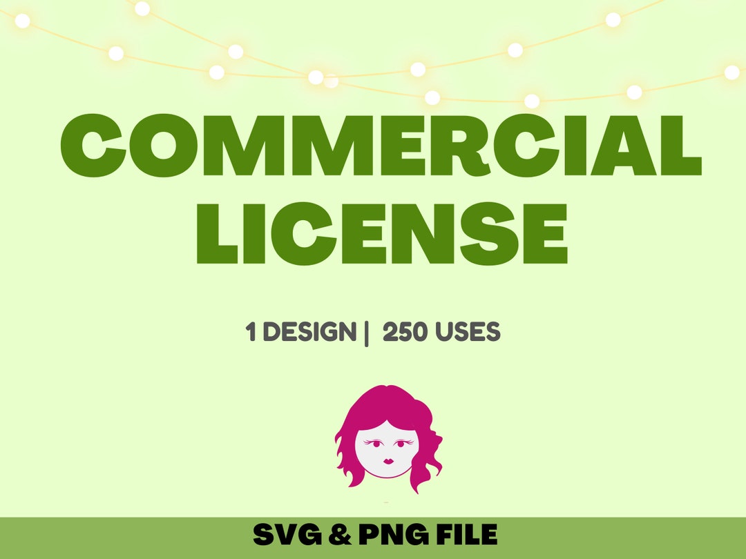 Commercial License: for Selling up to 250 Printed Items | Commercial ...