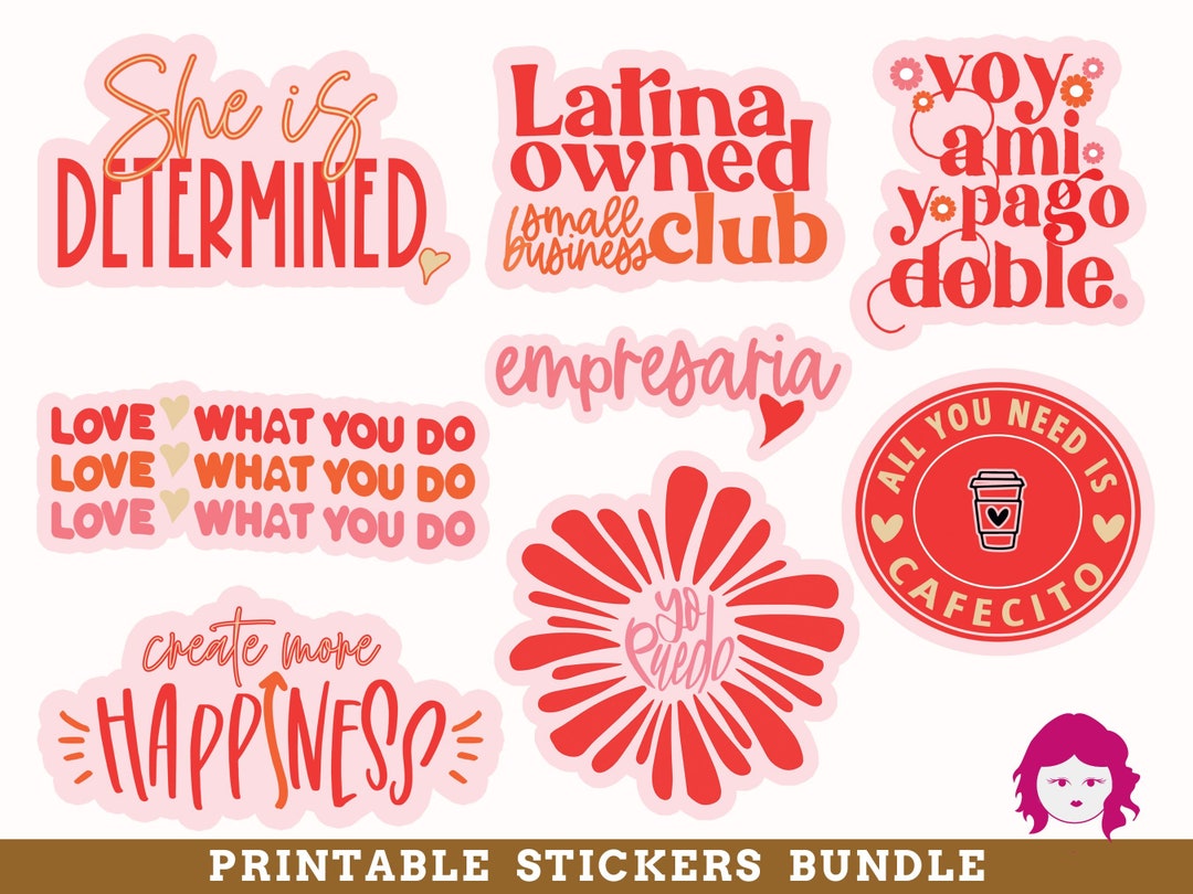 Latina Inspirational Digital Stickers, Sticker Bundle, Small Business ...