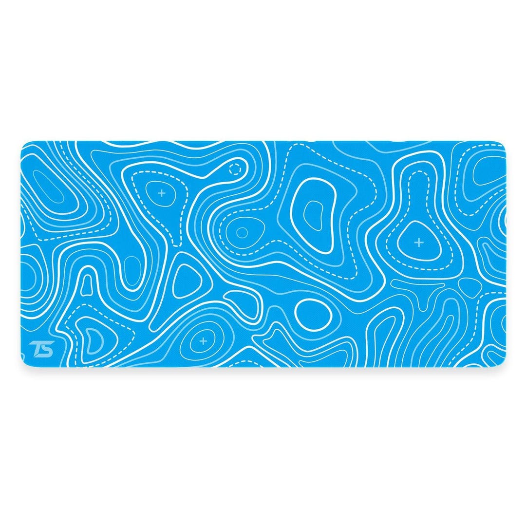 Techsource Mousepad - Topo Blue | 900x400/800x300 | Stitched Edges ...