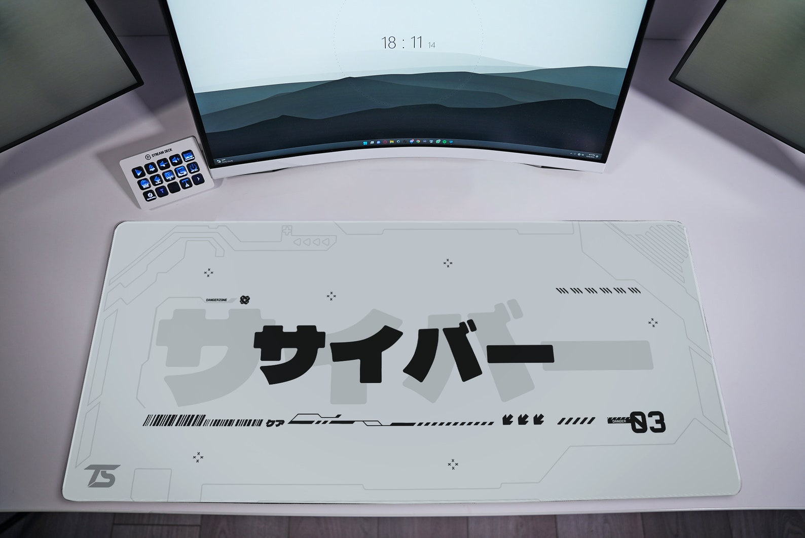 Techsource Mousepad - Cyber White | 900x400/800x300 | Stitched Edges ...