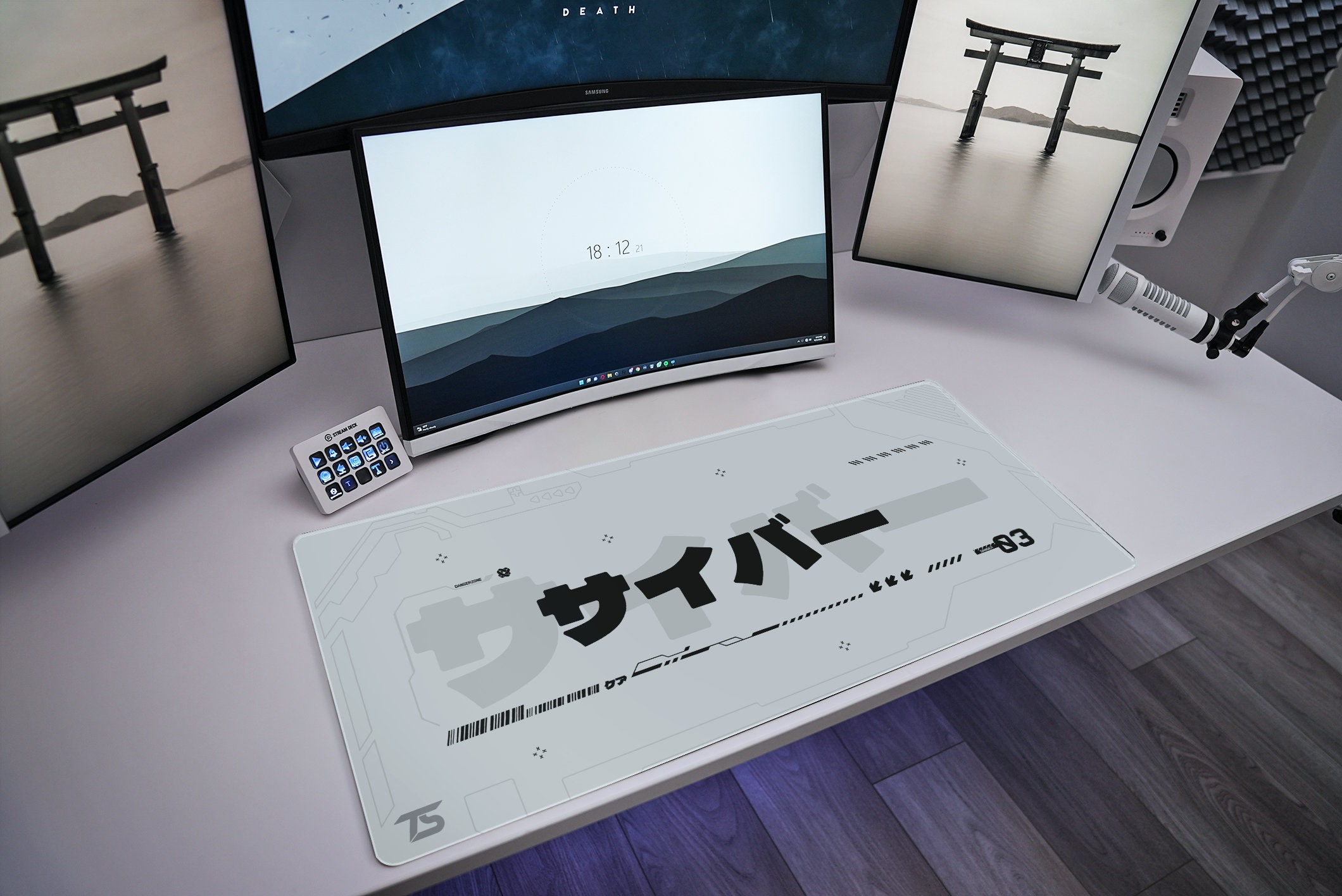 Techsource Mousepad - Cyber White | 900x400/800x300 | Stitched Edges ...