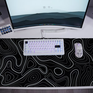 Techsource Mousepad - Topo Black | 900x400/800x300 | Stitched Edges ...