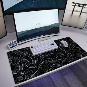 Techsource Mousepad - Topo Black | 900x400/800x300 | Stitched Edges ...