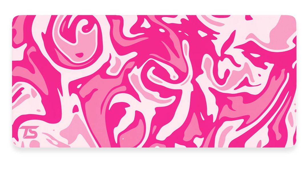 Techsource Mousepad Camo Pink 900x400/800x300 Stitched Edges Nonslip Rubber Base Machine ...