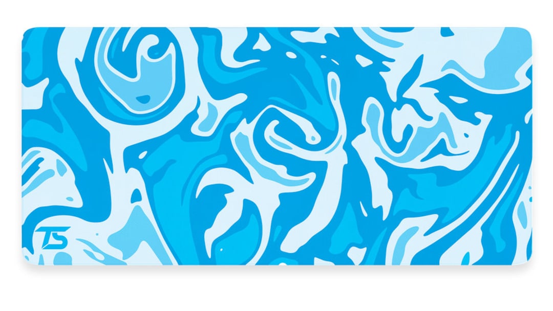 Techsource Mousepad Camo Blue XL 900x400cm/36x16 With Stitched Edges ...