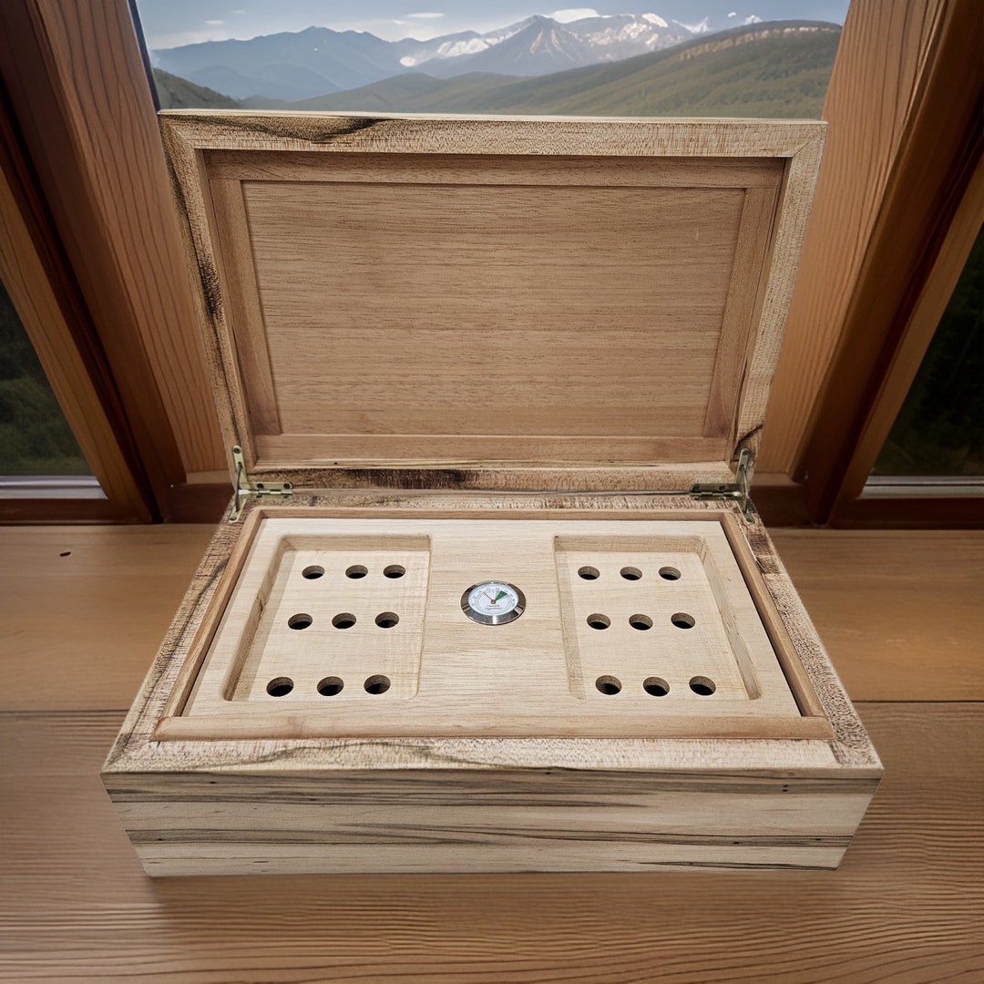 Luxurious Humidor Made From Solid Ambrosia Maple With Spanish Cedar ...