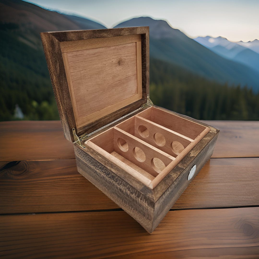 Custom Humidor for Cigar Tray Custom Wood Box Anniversary Gift Idea ...