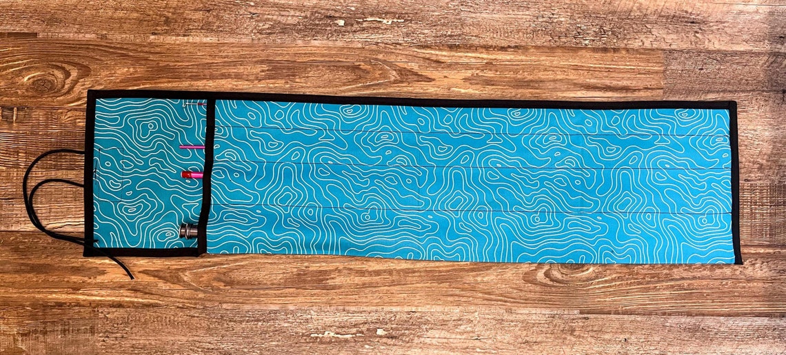 Fly Rod Sleeve- Teal Topography - Etsy