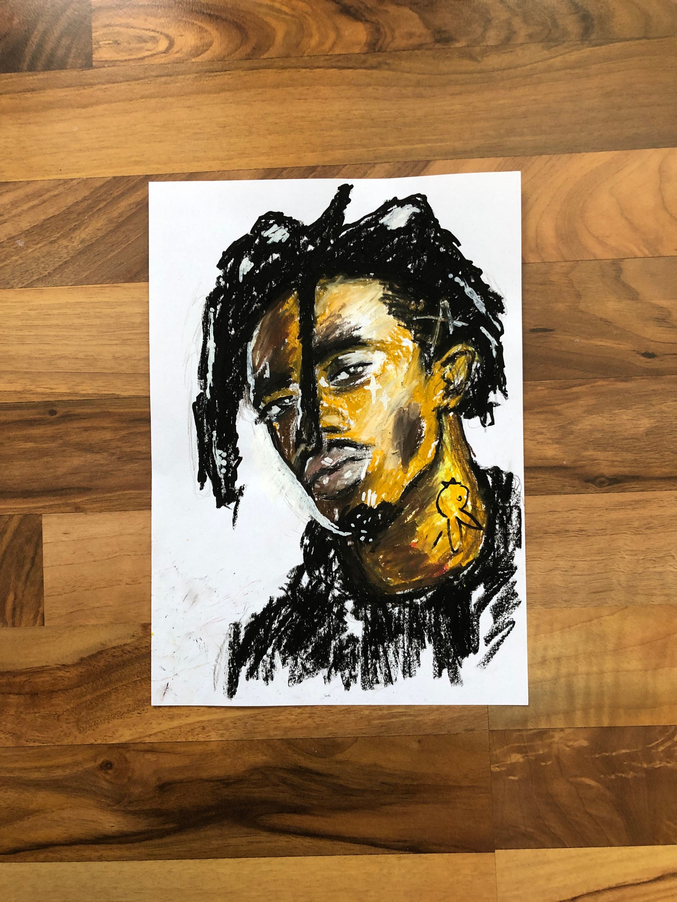 Authentic Crayon Drawing A4 Size Playboi Carti Art only One - Etsy Canada
