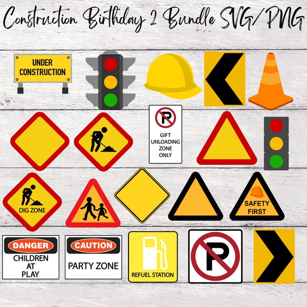 Sign Construction Svg - Etsy Canada