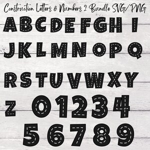 Construction Theme Letters Under Construction SVG PNG EPS - Etsy