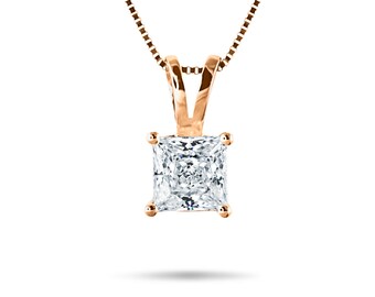 Princess Cut Necklace - Etsy