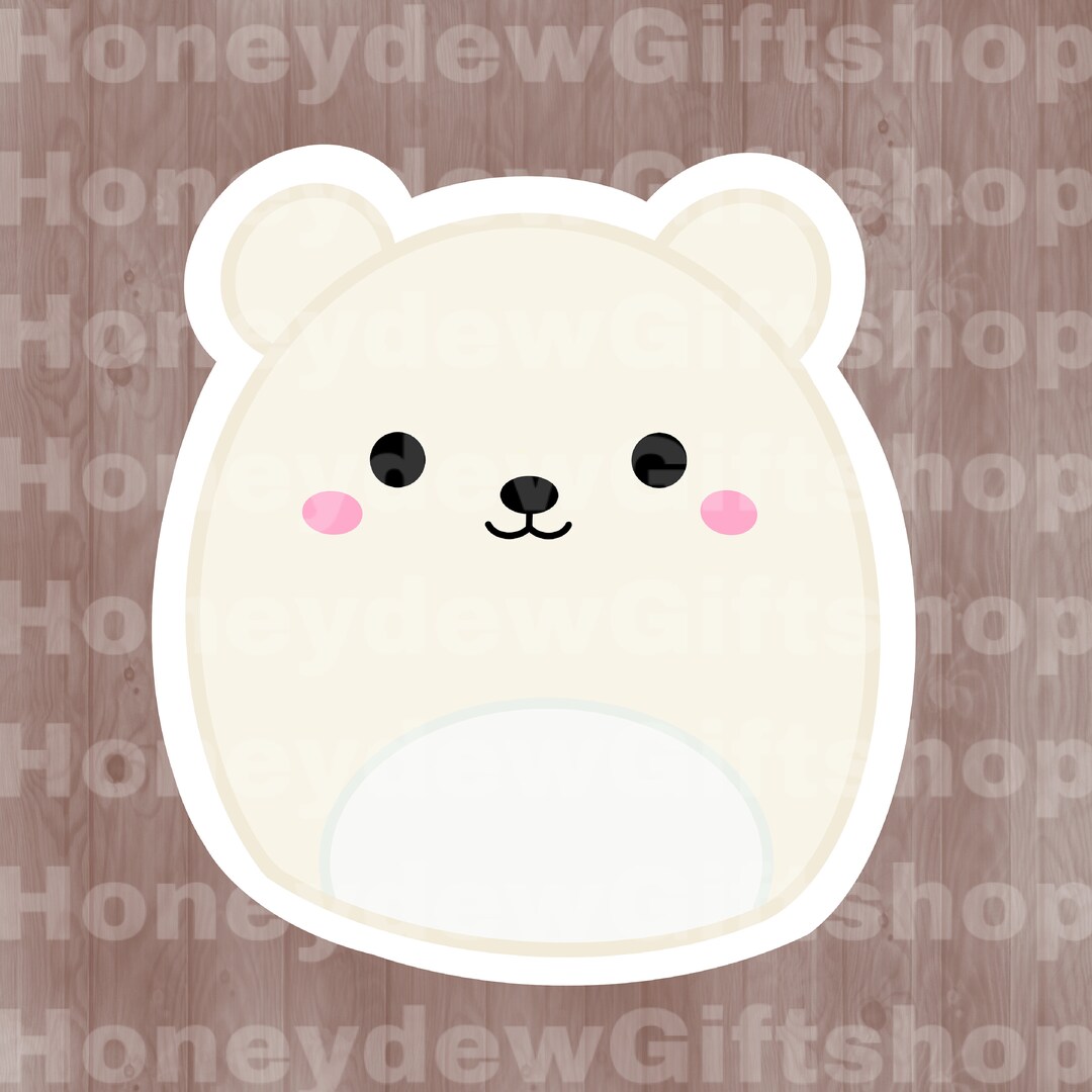Squishmallow Bear Sticker: Waterproof Vinyl Decal - Etsy