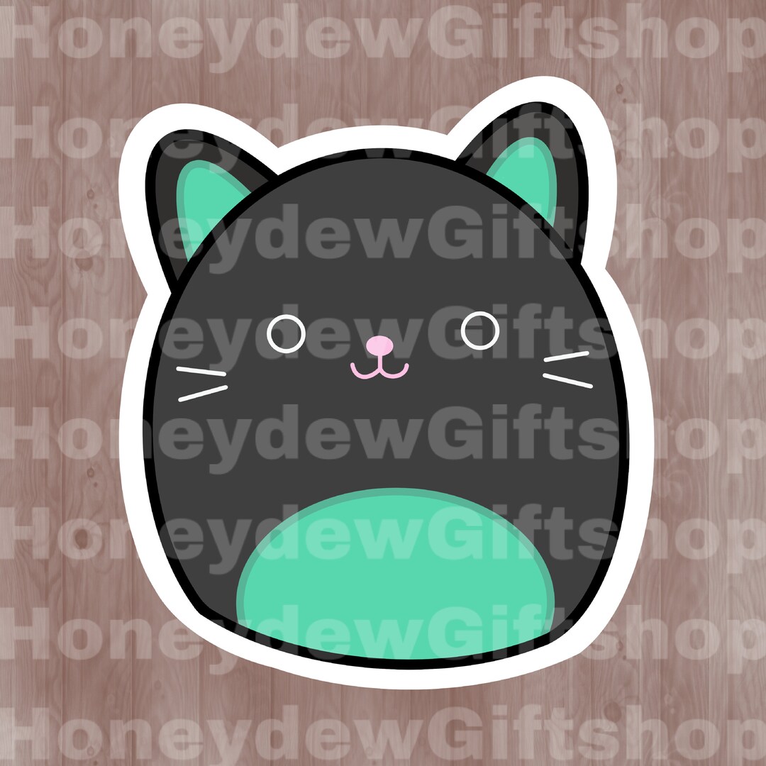 Squishmallow Cat Sticker: Waterproof Vinyl Decal - Etsy