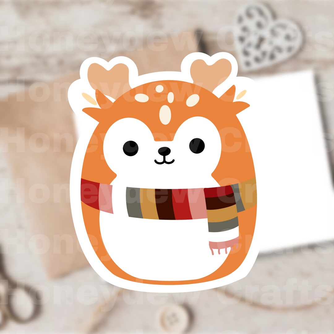Squishmallow Reindeer Sticker: Waterproof Vinyl Decal - Etsy