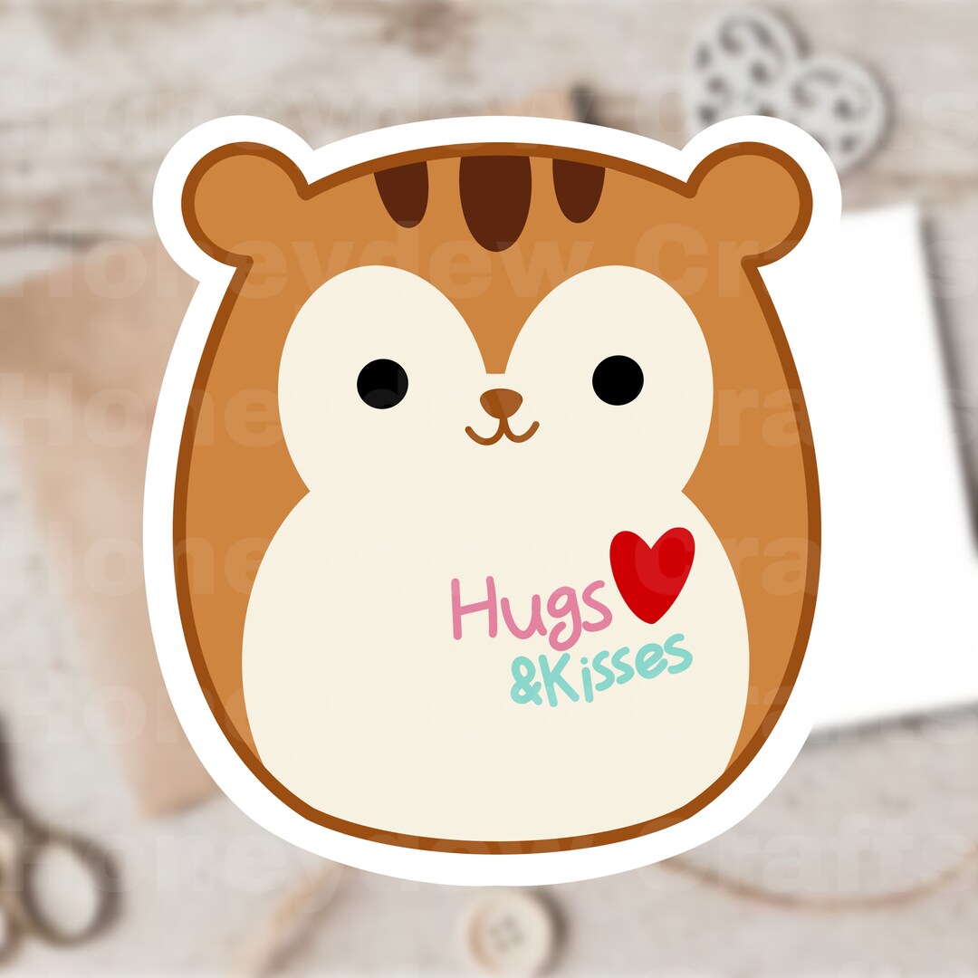 Squishmallow Hugs & Kisses Sticker: Waterproof Vinyl Decal - Etsy