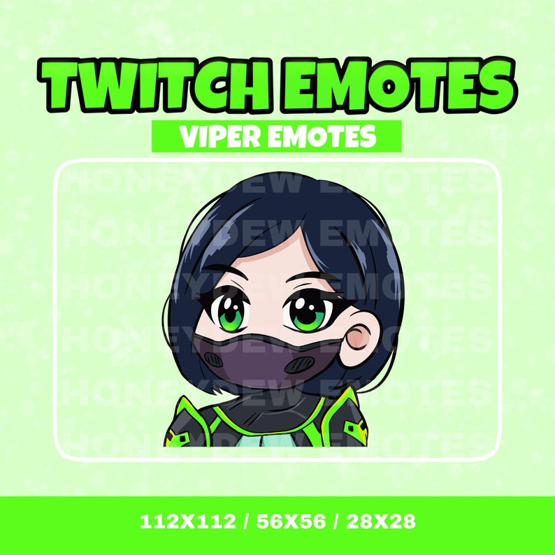 Twitch Emote Valorant Emote Viper Emote Cute Emotes - Etsy