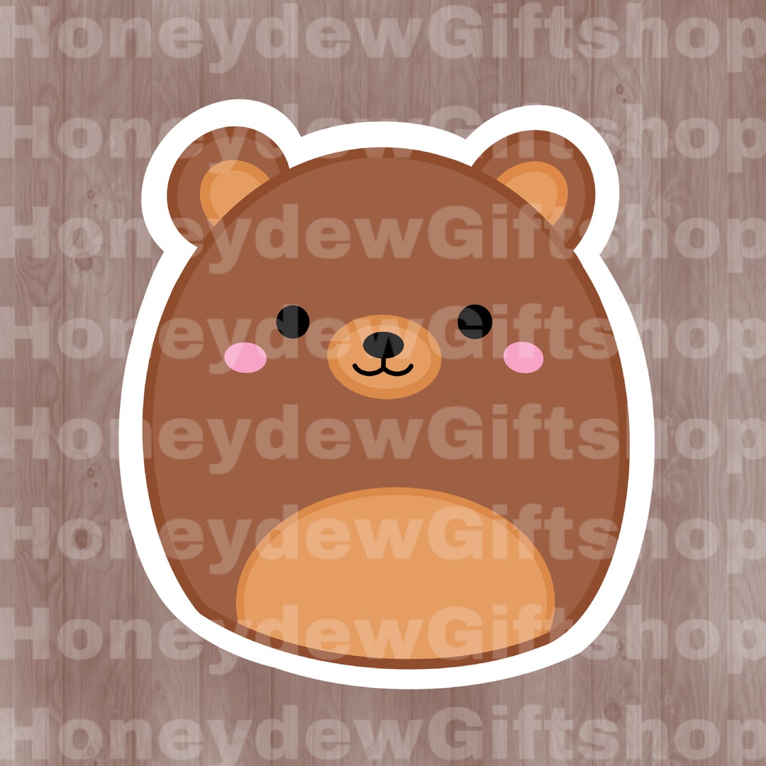 Squishmallow Bear Sticker: Waterproof Vinyl Decal - Etsy