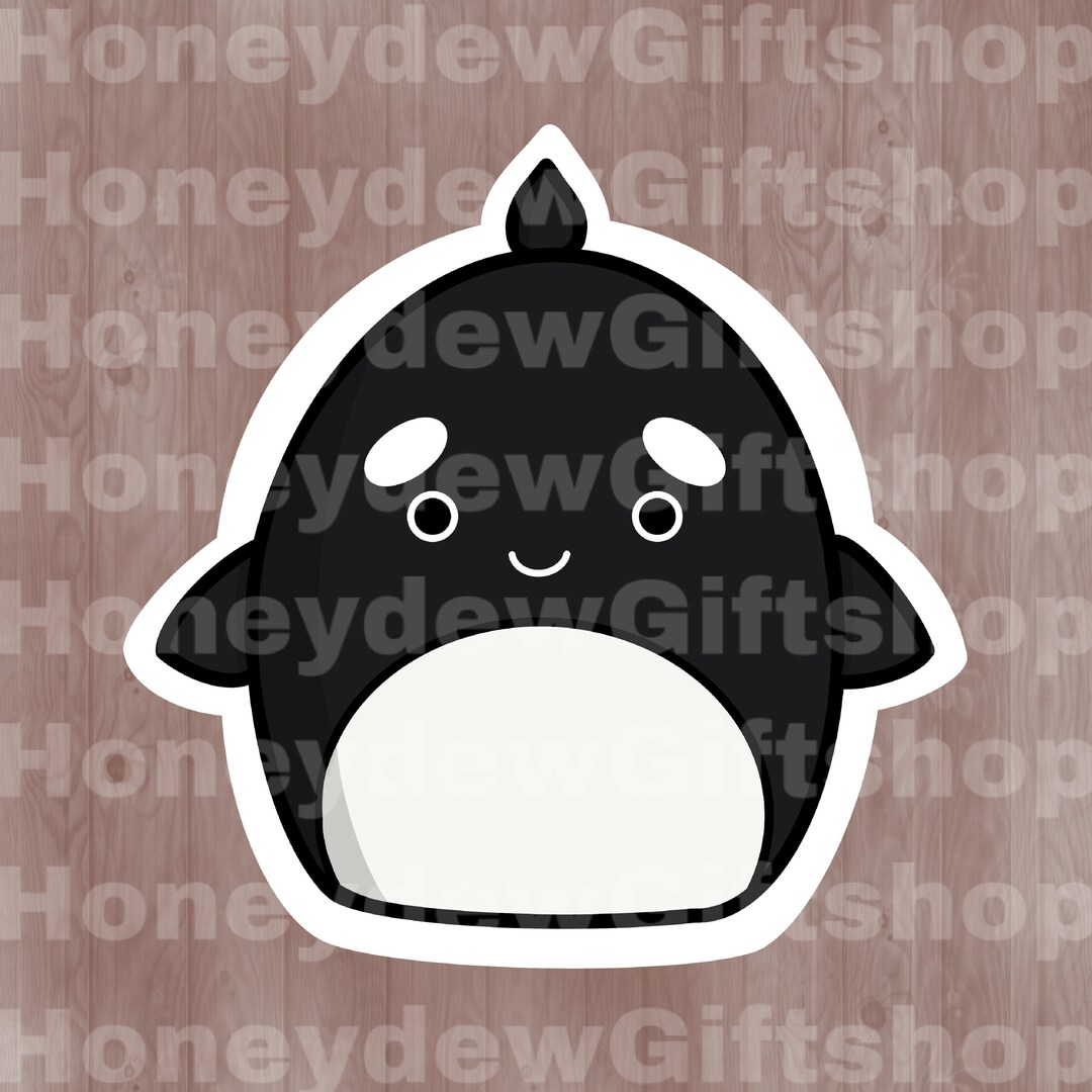 Squishmallow Orca Sticker: Waterproof Vinyl Decal - Etsy